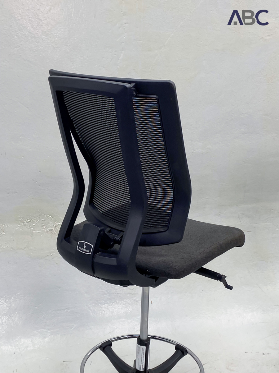 Tellers Swivel Chair Fabric Seat Plastic Framed (High Back) (1)