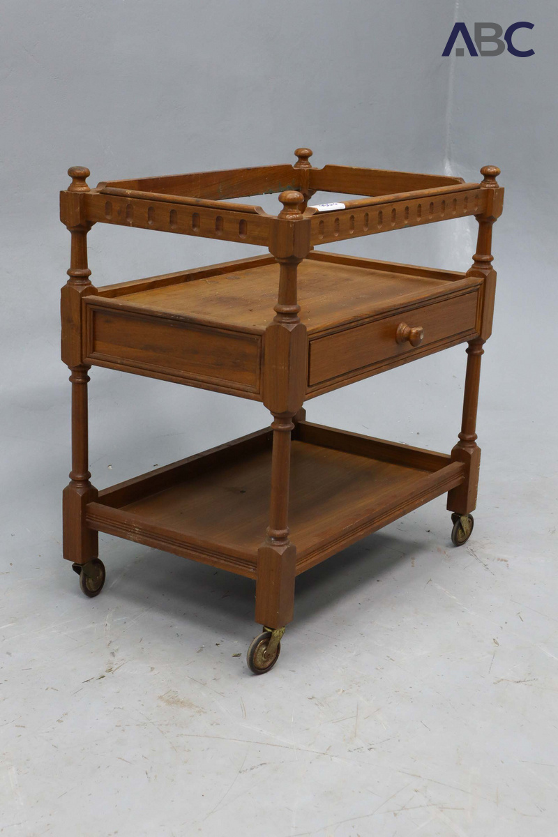 Pushing Tray Wooden (3 Tier, 1 Draw) (1)