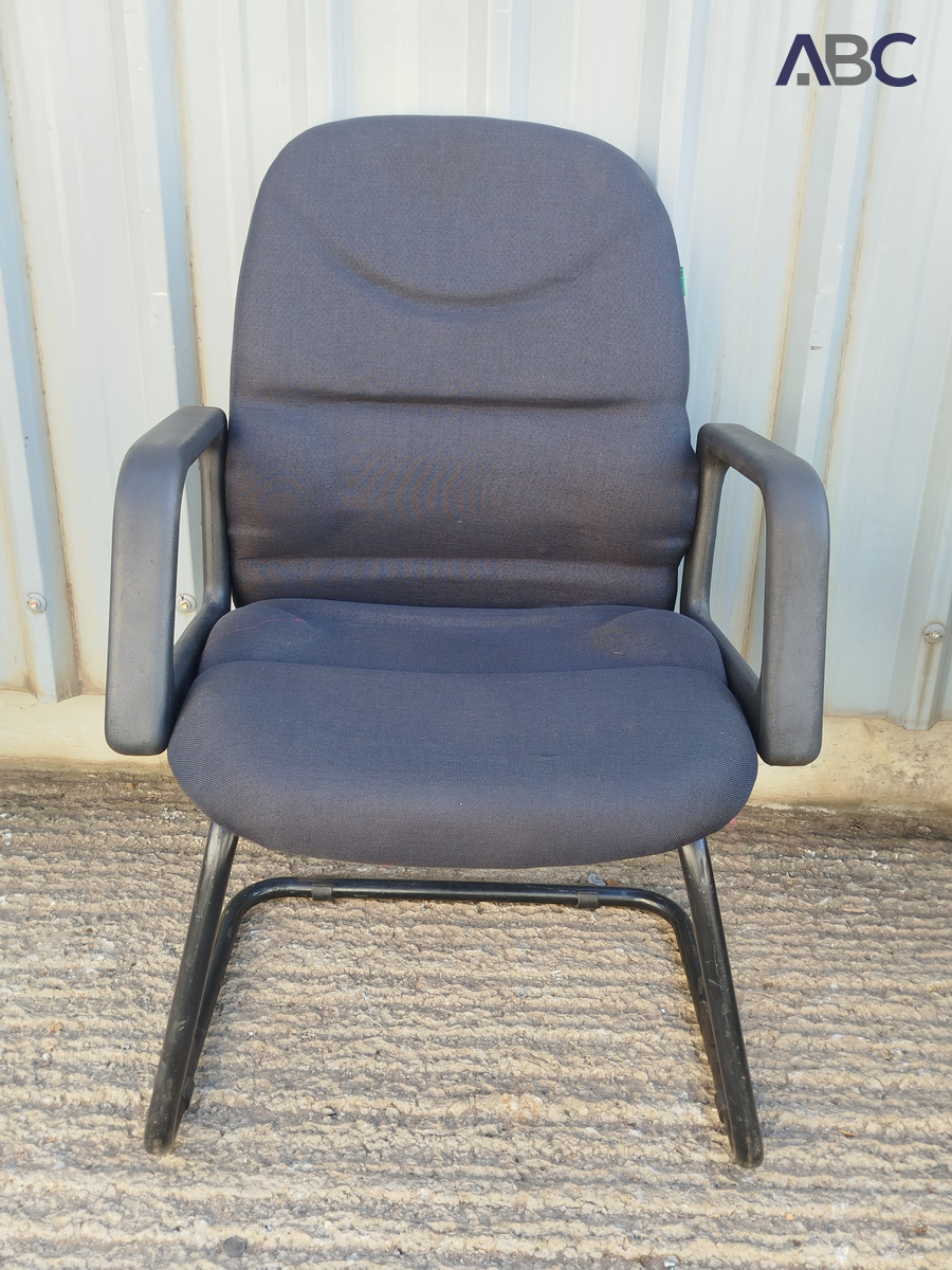 Visitors Armchair Fabric Seat Metal Framed (Midback) (1)