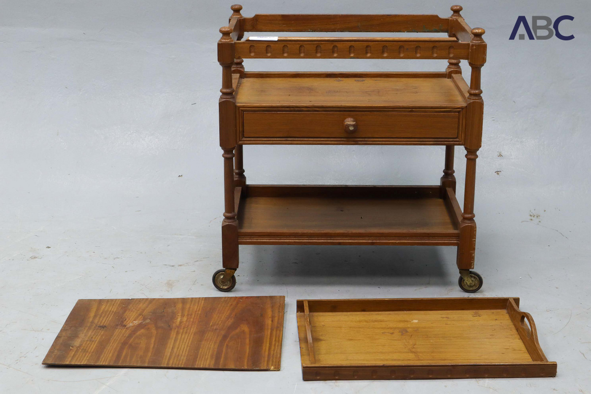 Pushing Tray Wooden (3 Tier, 1 Draw) (1)